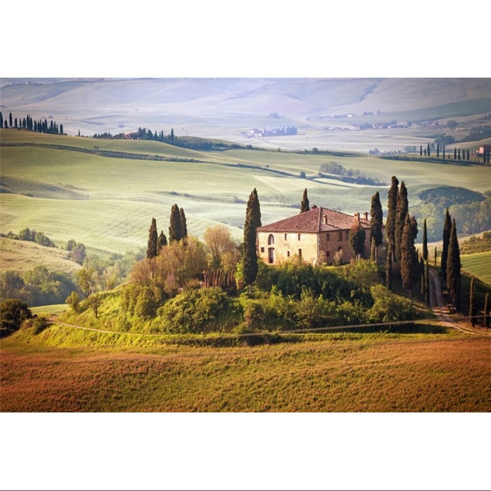 Beautiful Italy Dolomites Valley Scenery Backdrop Blue Sky Clouds High ...