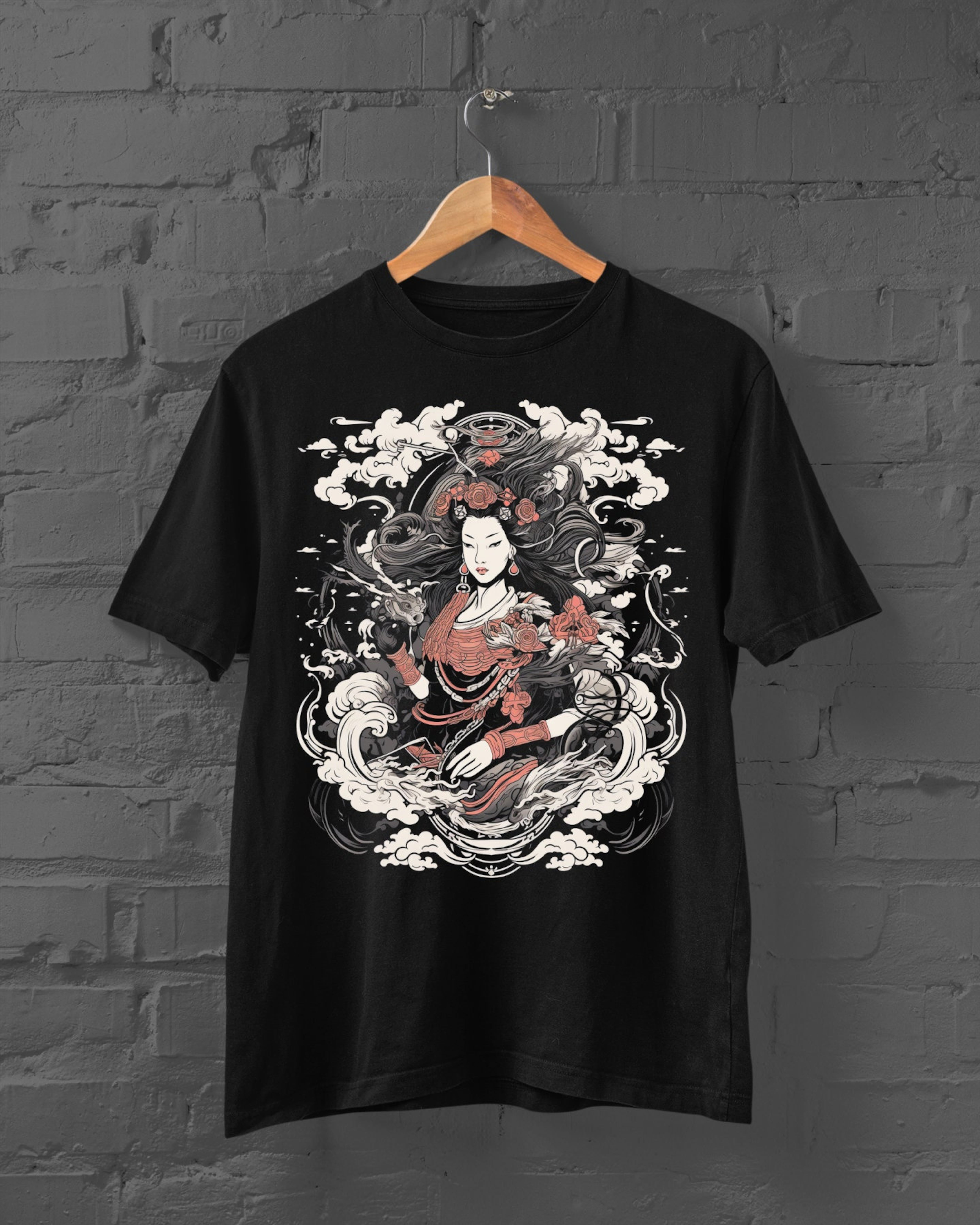 Beautiful Japanese Geisha Shirt | Harajuku | Japanese Streetwear ...