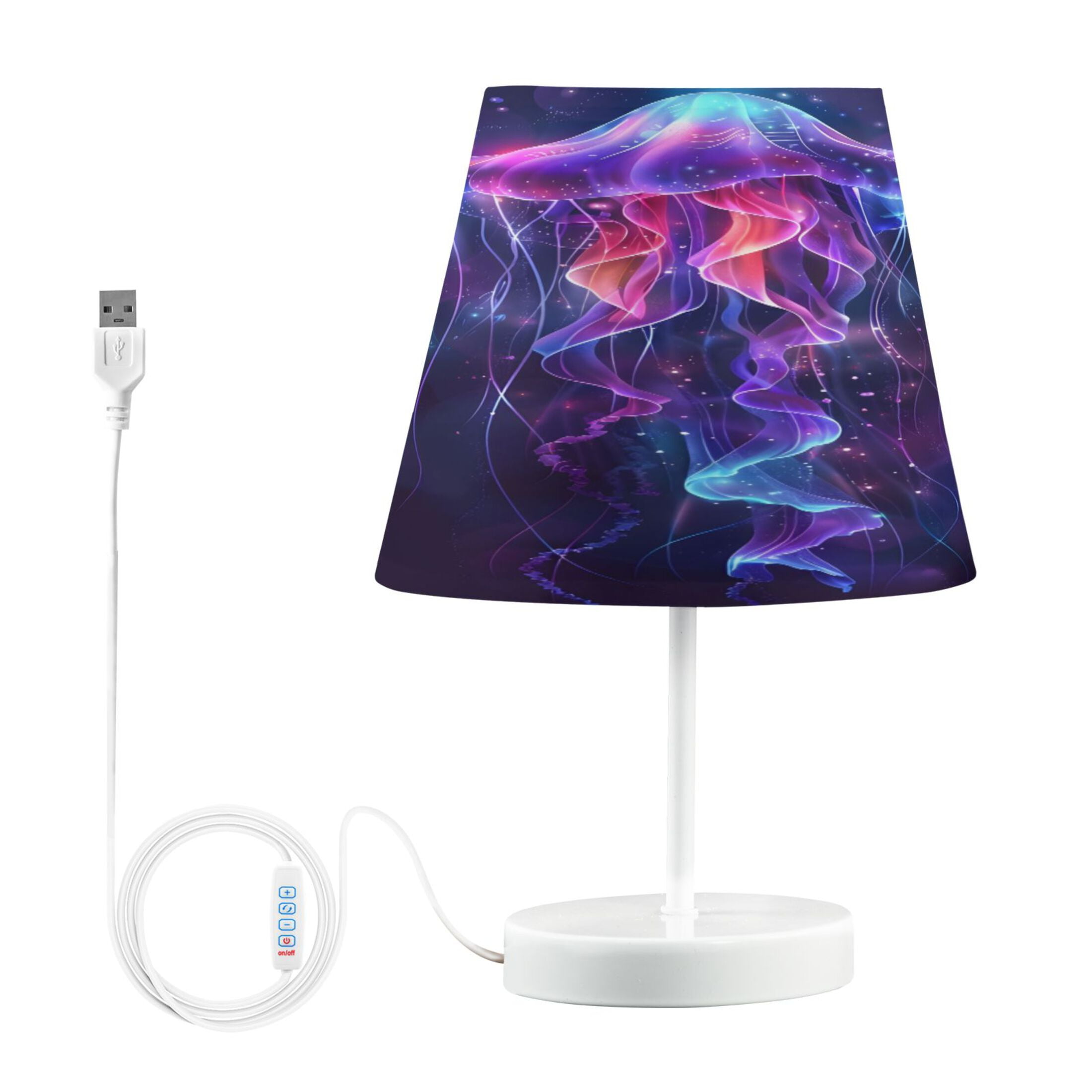 Beautiful Jellyfish Swimming Desk Lamp LED Table Nightstand Lamps with ...