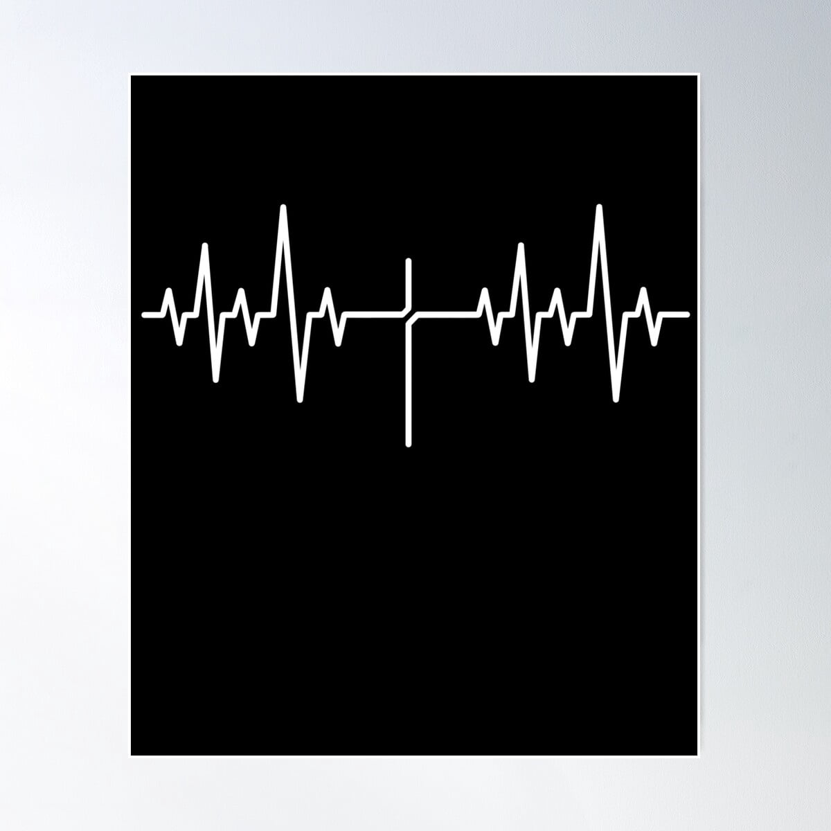 Beautiful Jesus Cross Stylised Between Heart Beat Pulse'S. Love Life ...