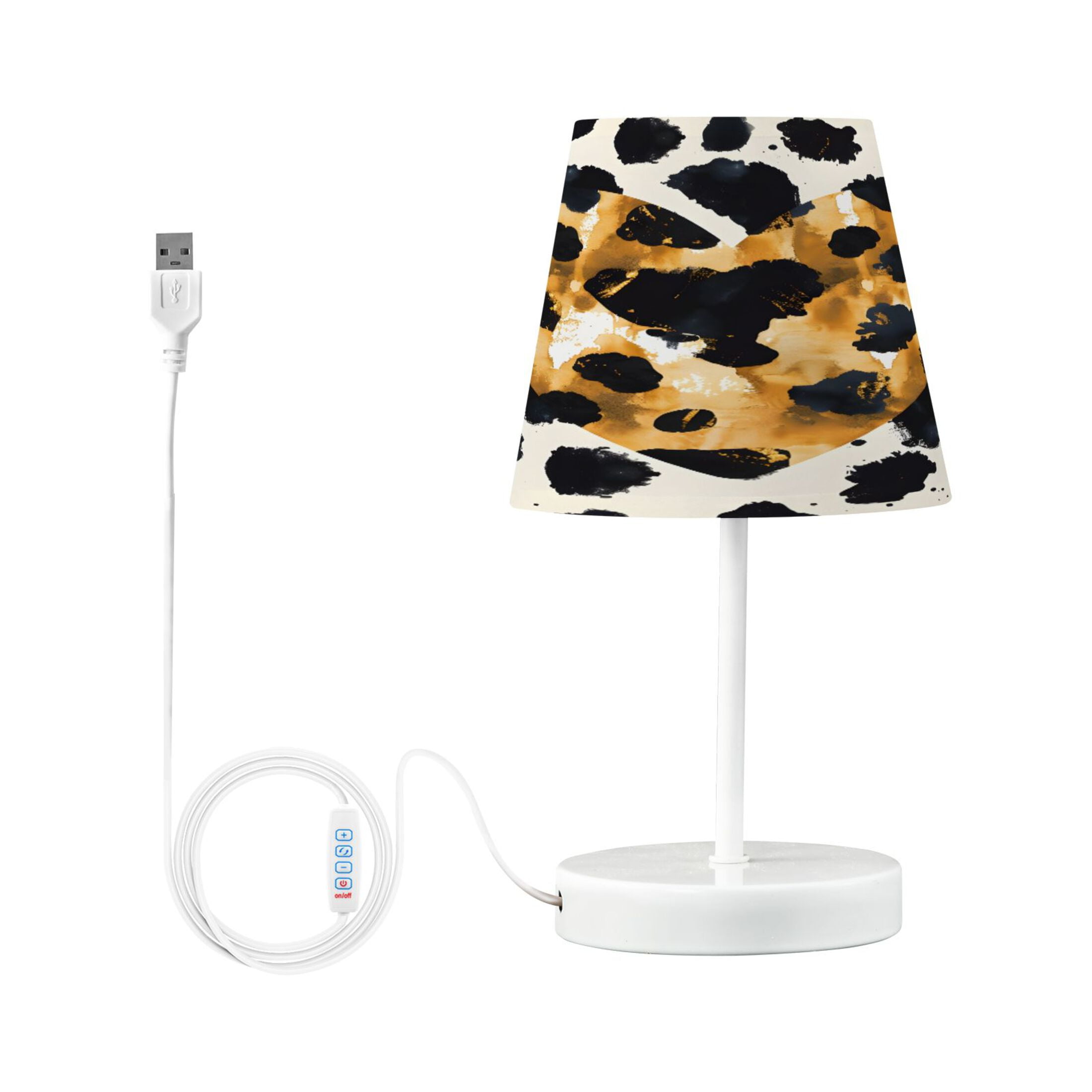 Beautiful Leopard Skin Heart Desk Lamp LED Table Nightstand Lamps with ...