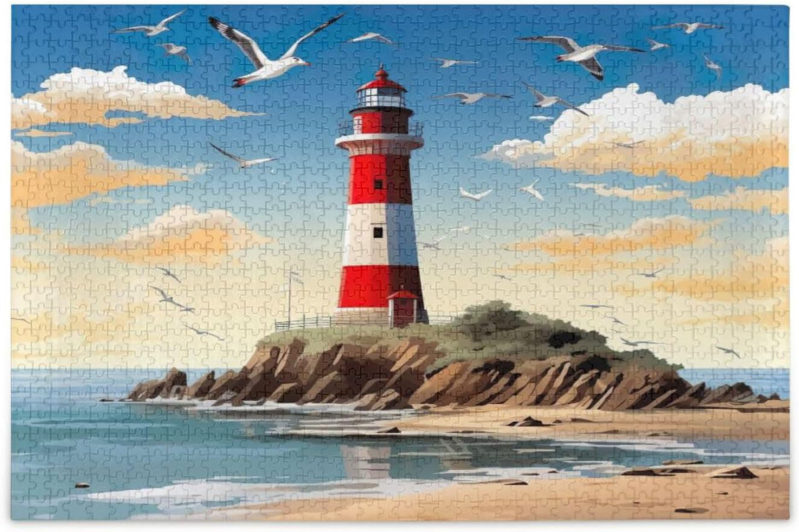 Beautiful Lighthouses and Birds Jigsaw Puzzles for Adults or Kids 1000 ...