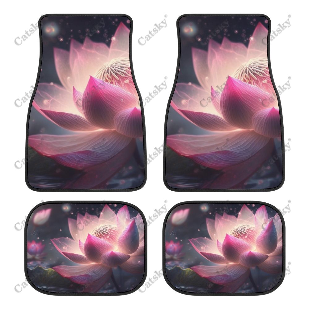 Beautiful Lotus Flower Car Auto Floor Mats Carpet Customized Car Floor ...