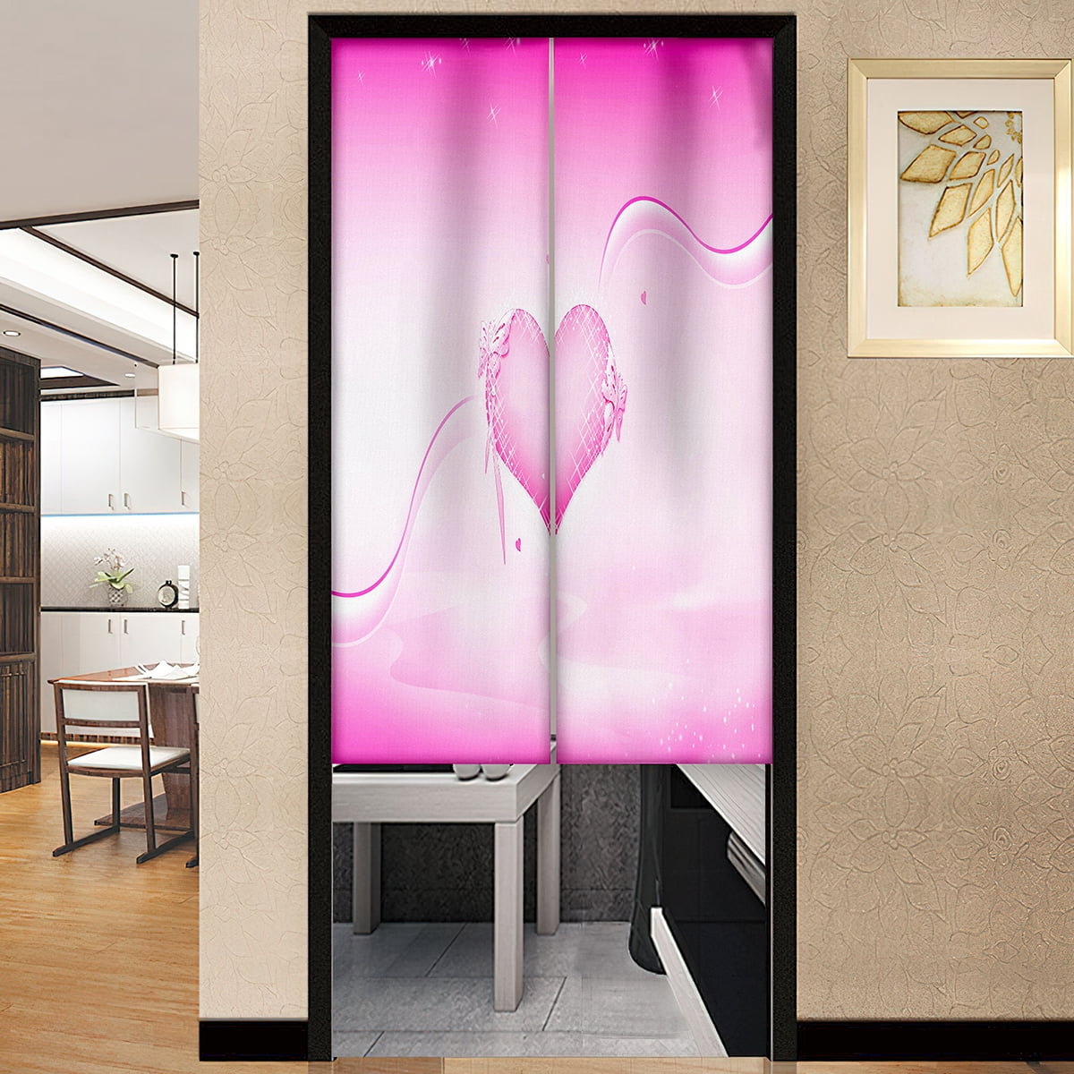 Beautiful Love Hearts Japanese Door Curtain Kitchen Dining Room ...