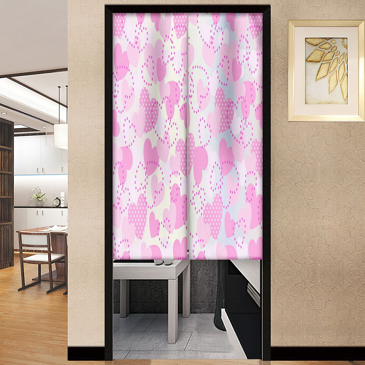 Beautiful Love Hearts Japanese Door Curtain Kitchen Dining Room ...
