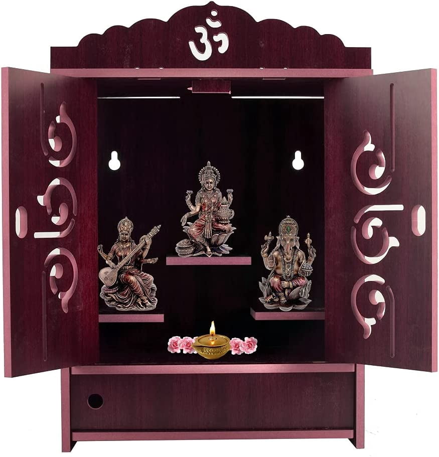 Beautiful MDF Wooden Temple,Home Temple, Pooja Mandir, Wall Hanging and ...