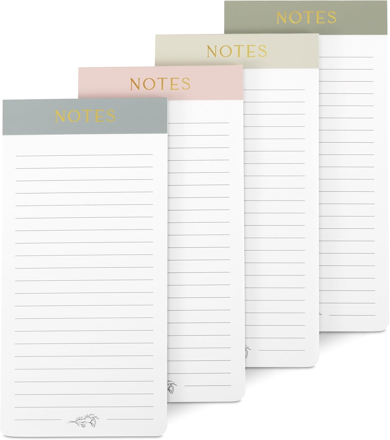 Beautiful Magnetic Notepads for Fridge - Set Of 4 Modern Note Pads With ...