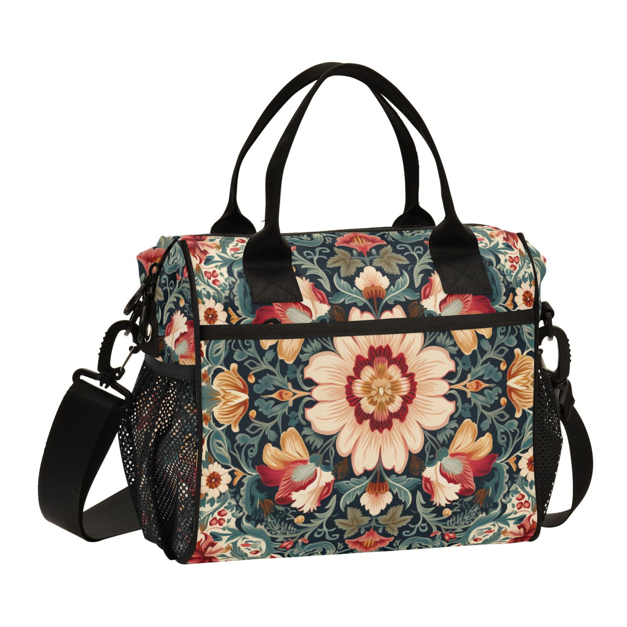 Beautiful Mandala Flower Lunch Bag Insulated Lunch Box Leakproof ...