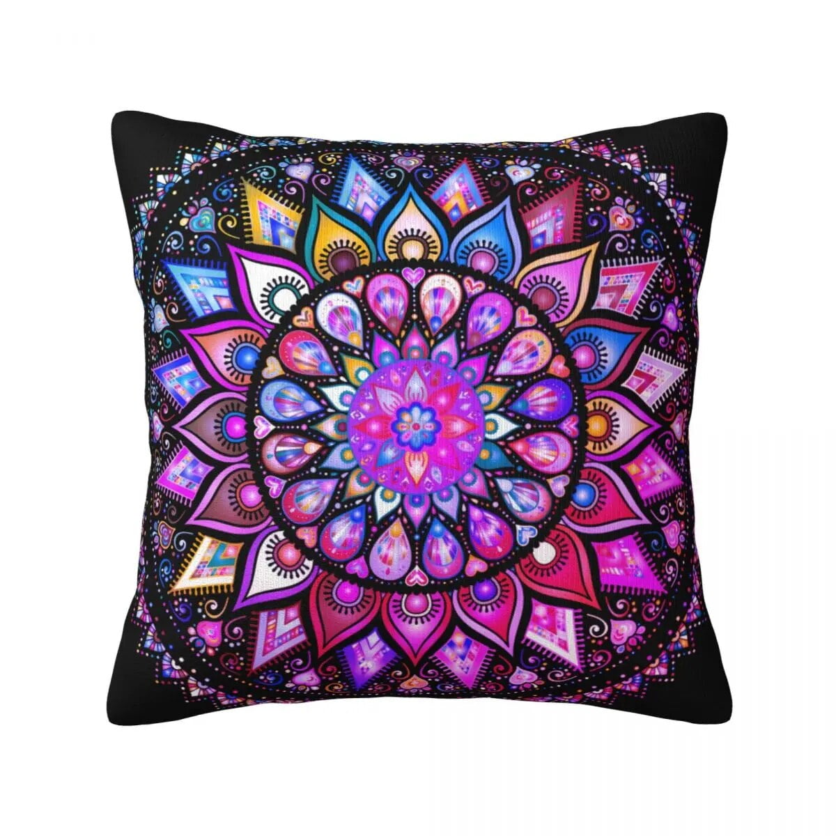 Beautiful Mandala Pillowcase Vintage Floral Hug Zipper Summer Kawaii ...