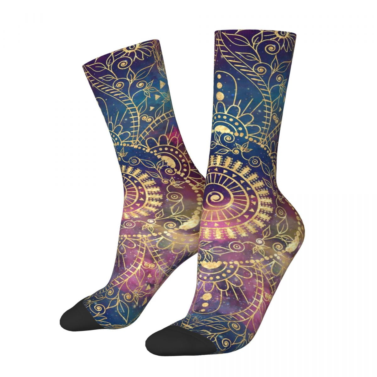 Beautiful Mandala Stockings Abstract Floral Print Socks Warm Soft ...