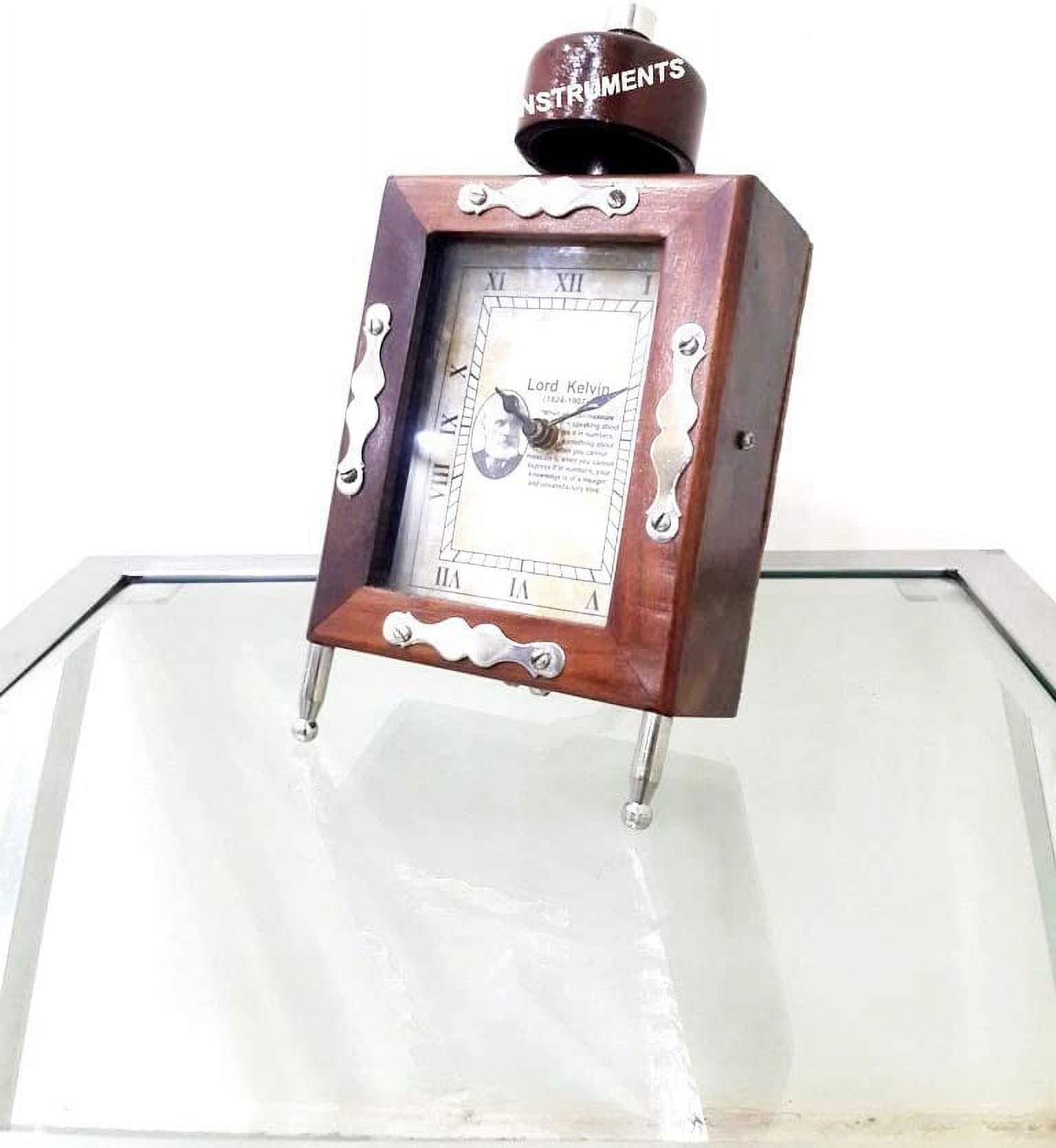 Beautiful Maritime Wooden Desk Clock Nautical Table Clock Decor ...