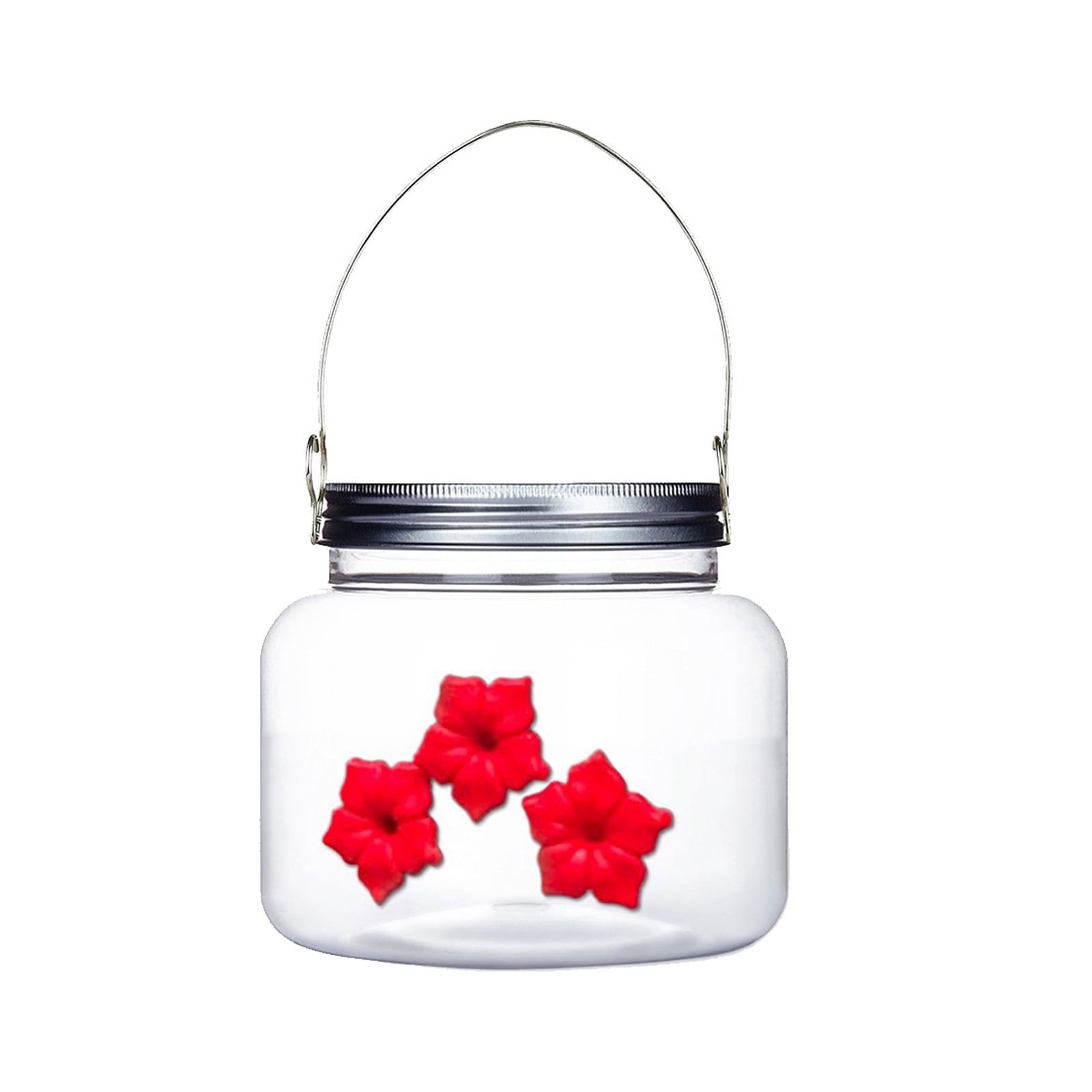 Beautiful Mason Jar Hummingbird Feeder 3 Ports Transparent Window 500ml ...