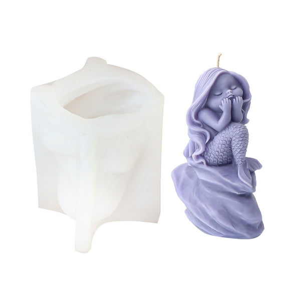 Beautiful Mermaids Silicone Mold Soap Resin Plaster Making Tool Cake ...