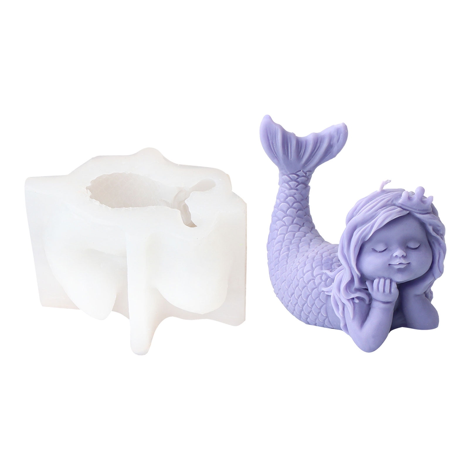 Beautiful Mermaids Silicone Mold Soap Resin Plaster Making Tool Cake ...