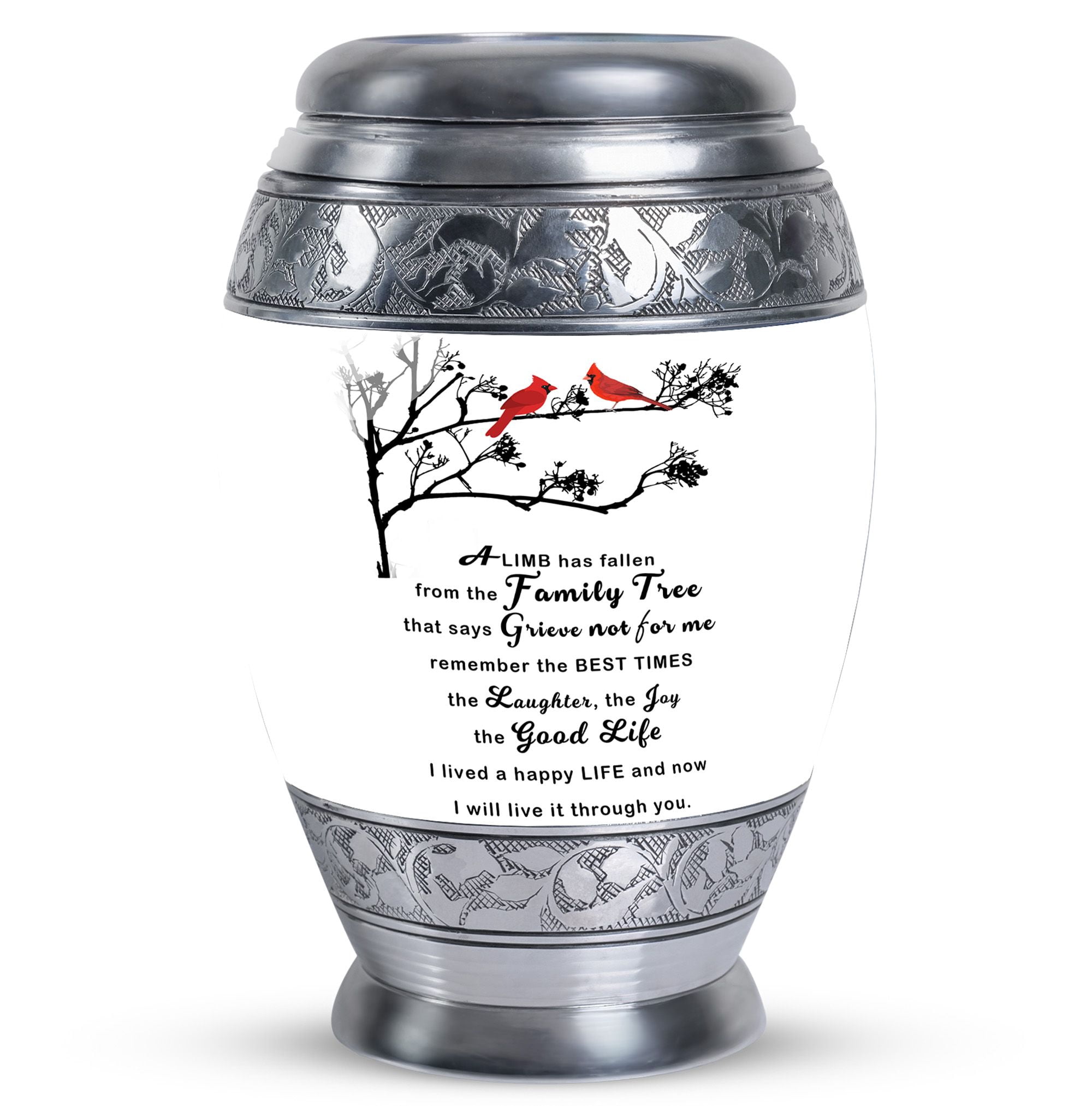 Beautiful Message On Silver Urn Urns For Human Ashes, Cremation Urns ...