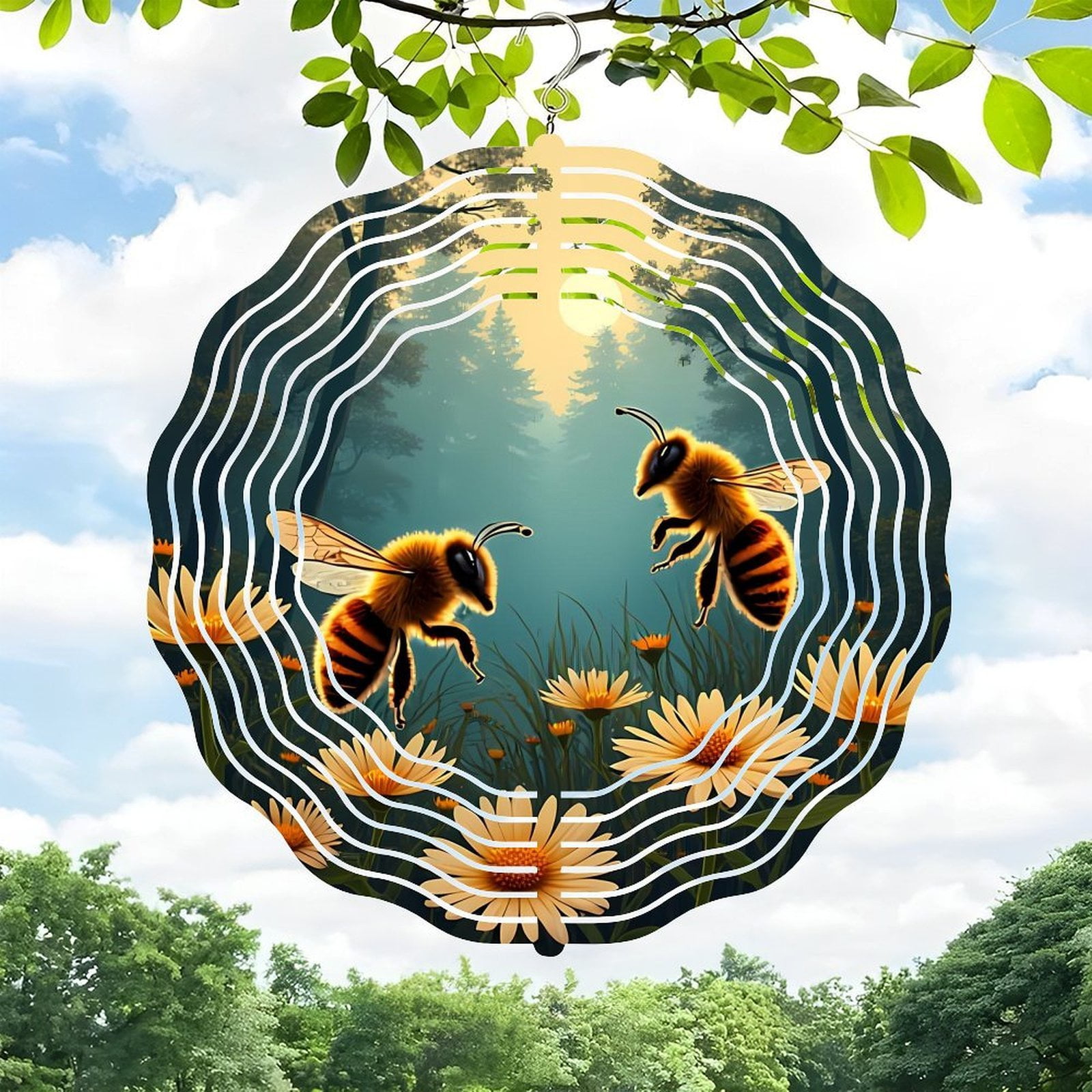 Beautiful Metal Hanging Wind Spinner with Nature-Inspired Design - and ...