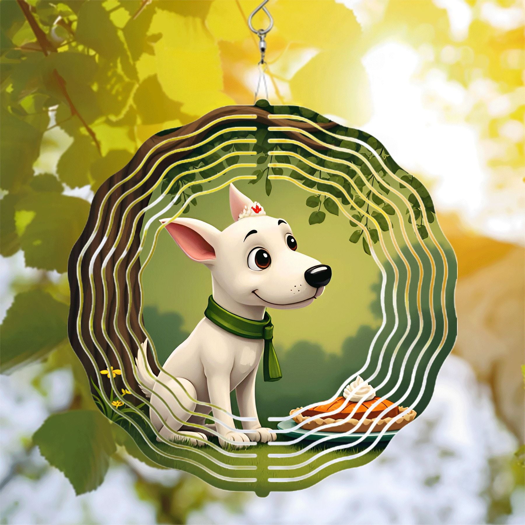 Beautiful Metal Hanging Wind Spinners with Circular Concentric Patterns ...