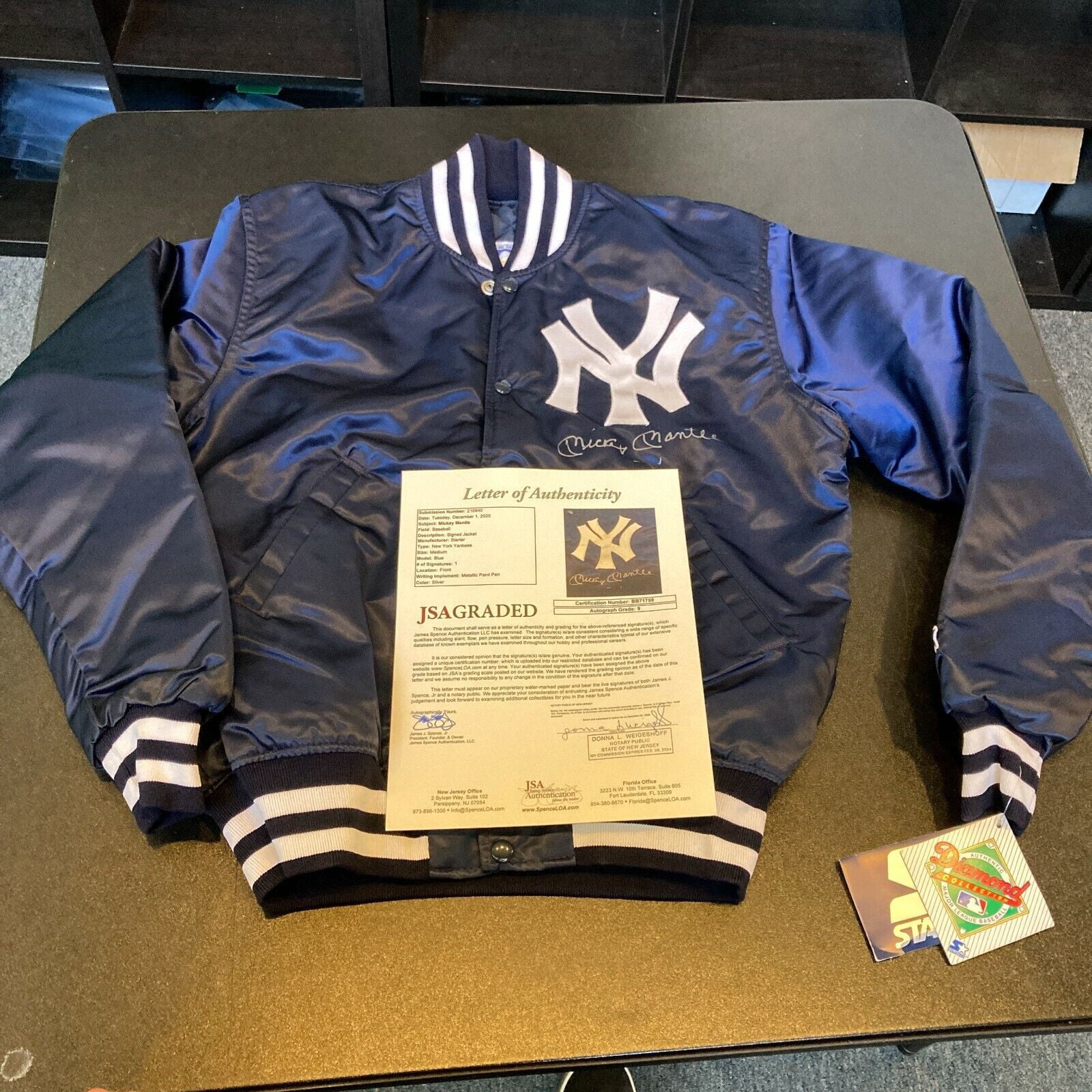 Beautiful Mickey Mantle Signed New York Yankees Game Jacket JSA Graded ...