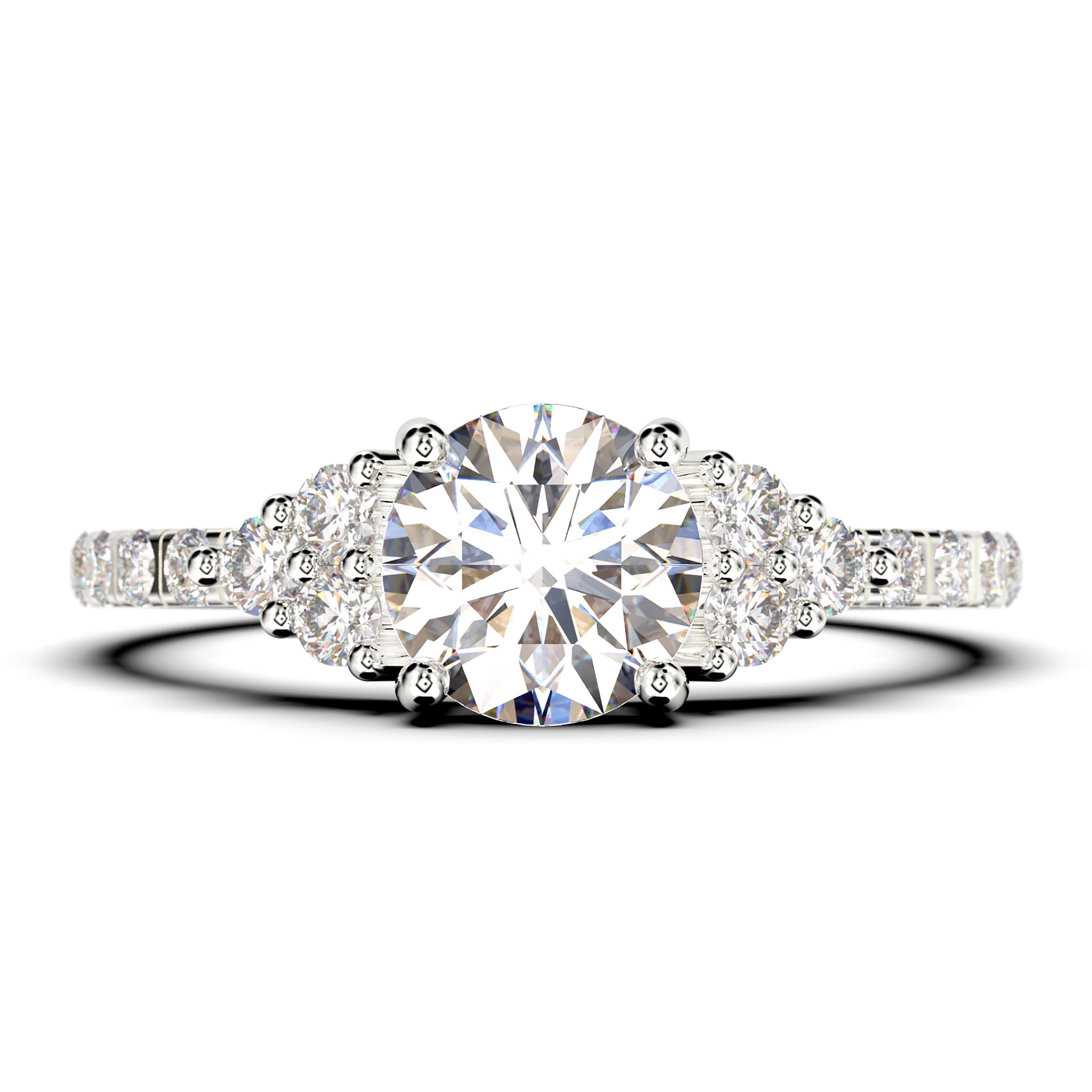 Beautiful Mid-century 1.25 Carat Round Cut Diamond Moissanite ...
