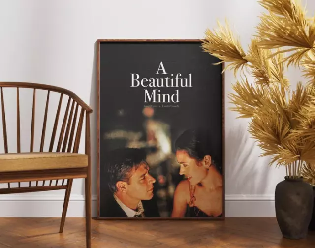 A Beautiful Mind Poster, Movie Lovers Gift, Printable Wall Art, Retro ...