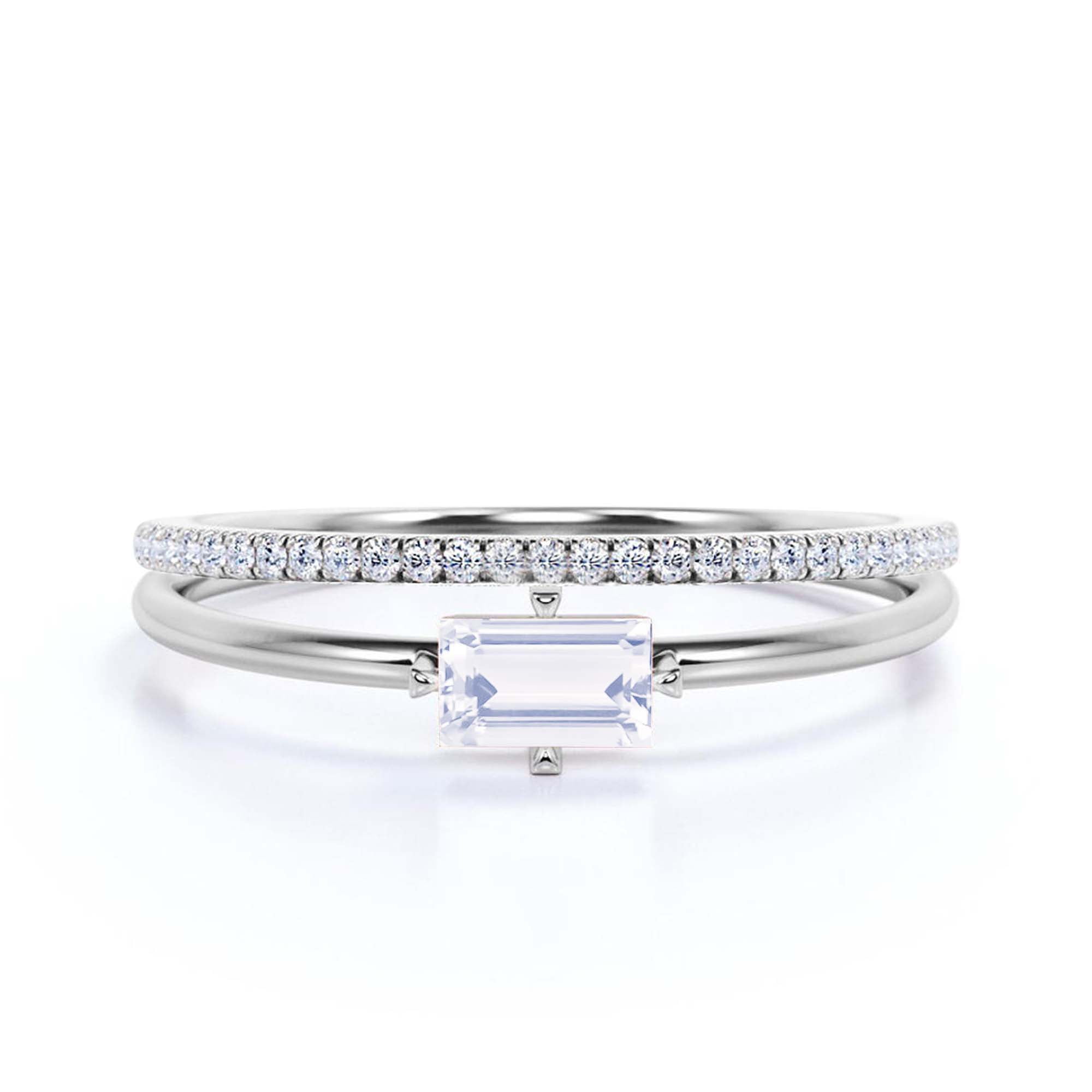 Beautiful Minimalist 1.20 Carat Baguette Cut Diamond Moissanite ...