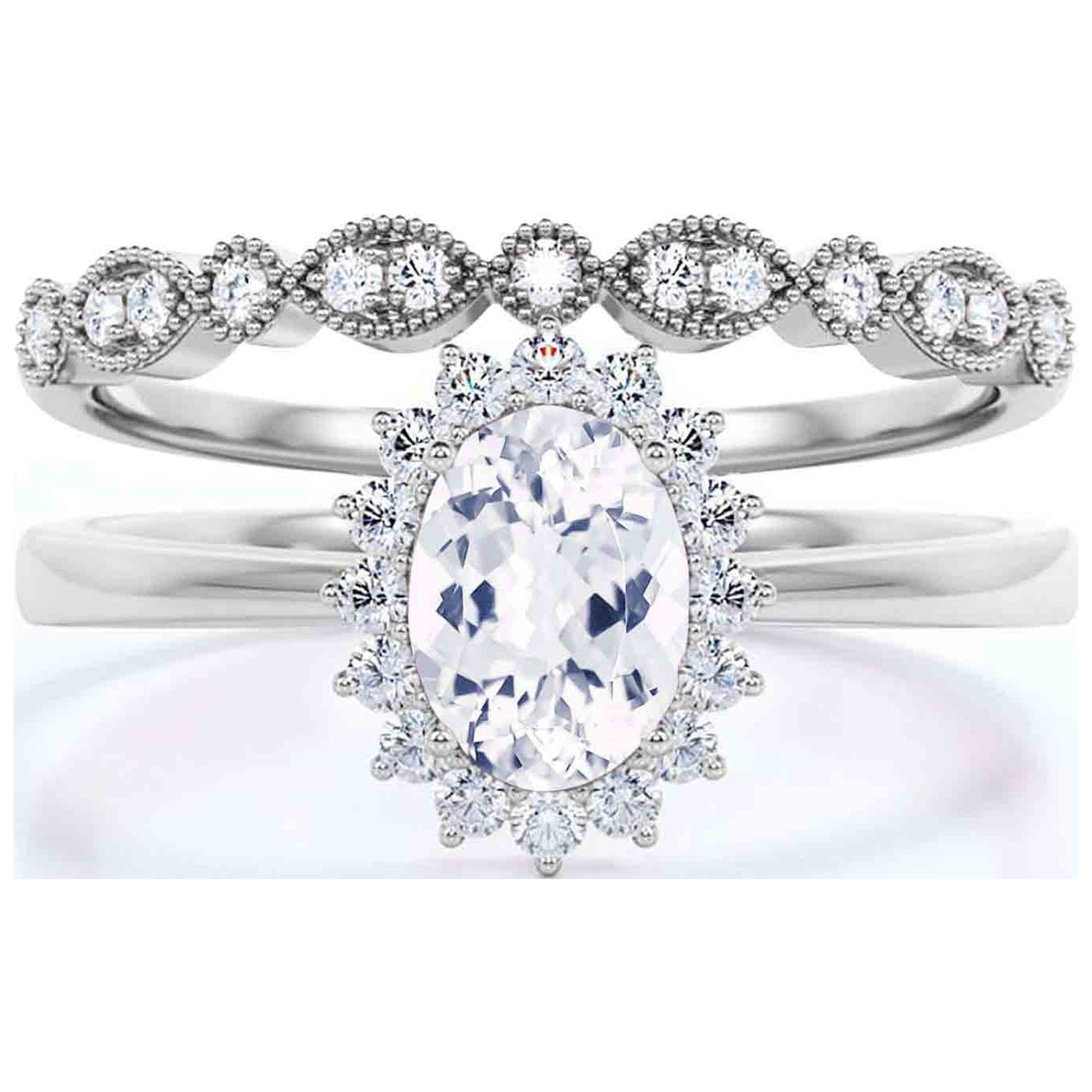 Beautiful Minimalist 2.00 Carat Oval Diamond Moissanite Engagement Ring ...