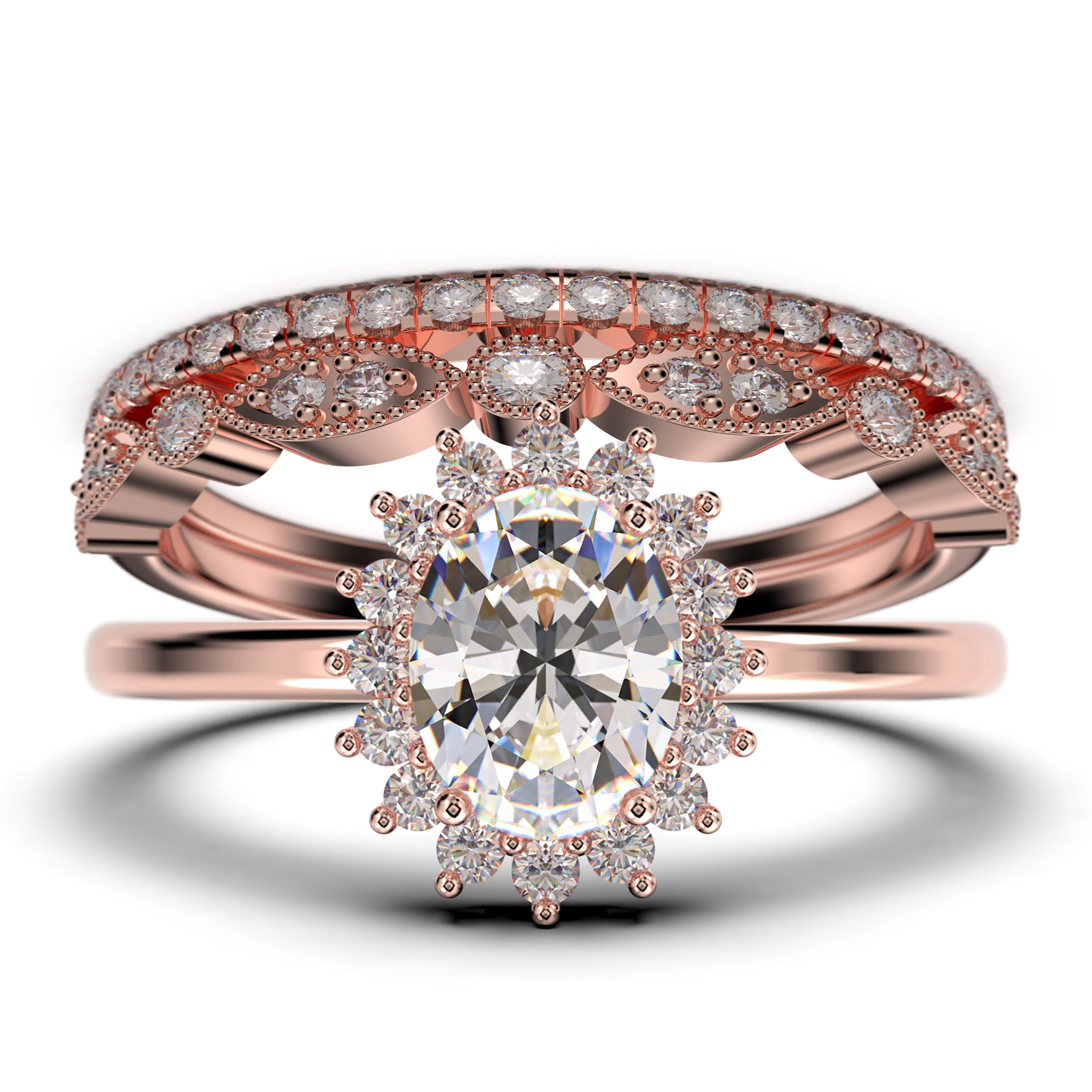 Beautiful Minimalist 2.50 Carat Oval Cut Diamond Moissanite Engagement ...