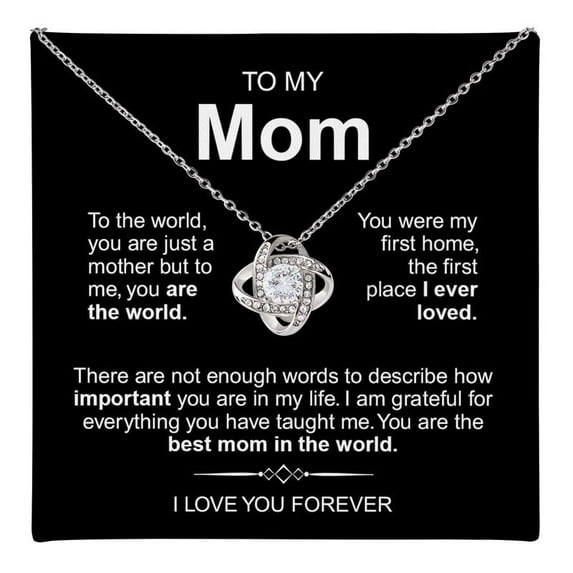 To My Beautiful Mom Love Knot Necklace From Son Daughter, Jewelry For Women, Birthday, Mom ...