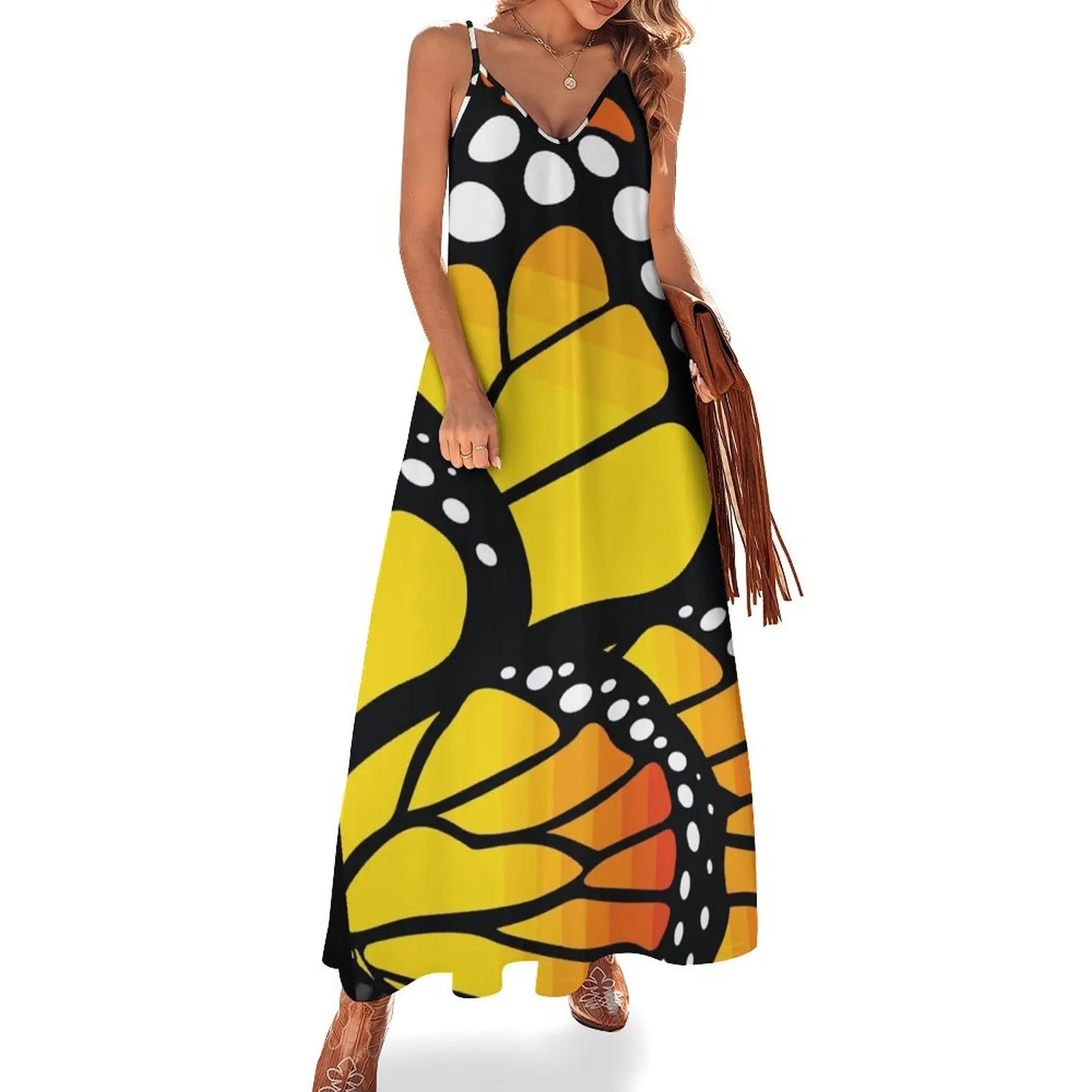 Beautiful Monarch Butterfly - Orange Sleeveless Dress summer women's ...