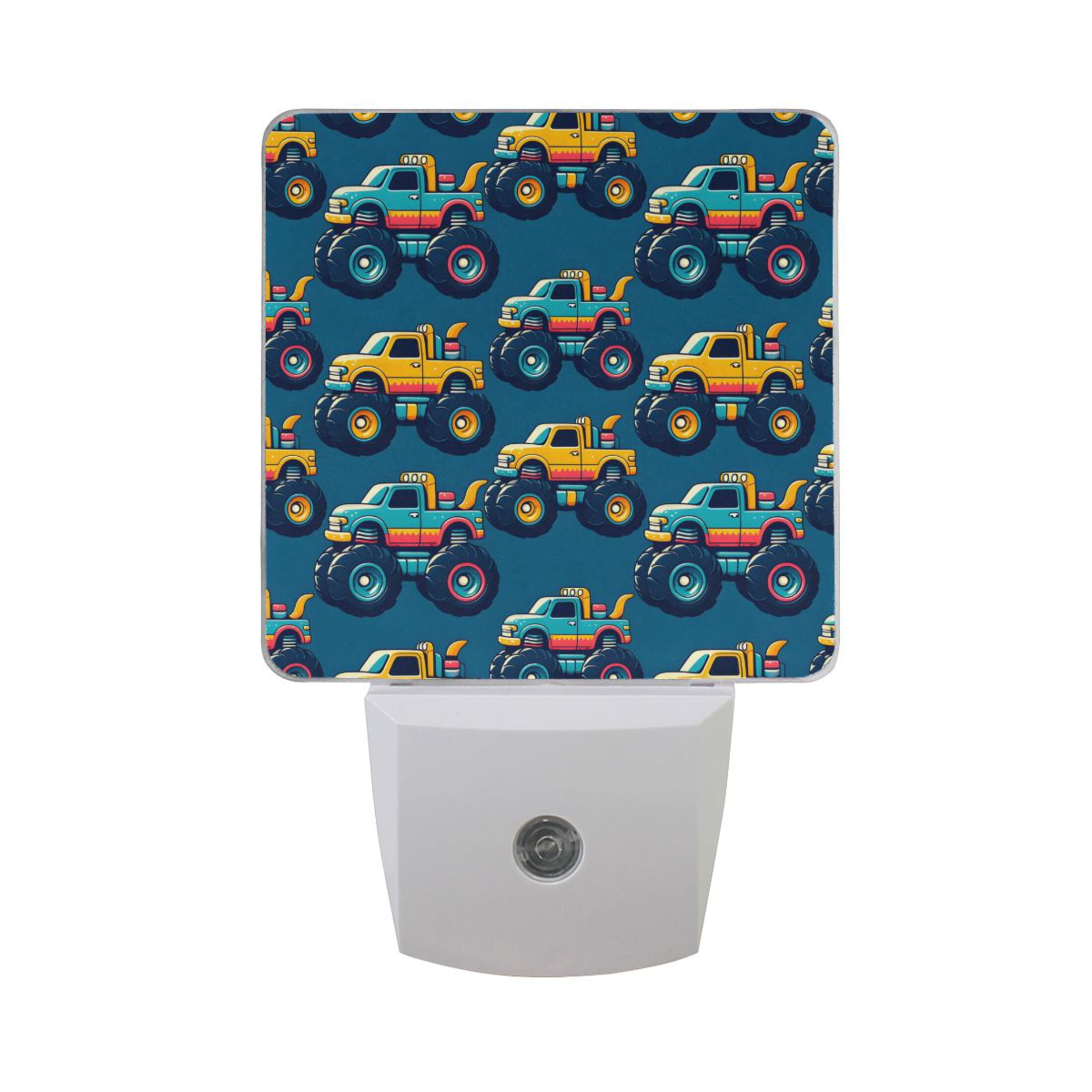 Beautiful Monster Trucks Car Night Light 2 Pack LED Nightlight Plug ...