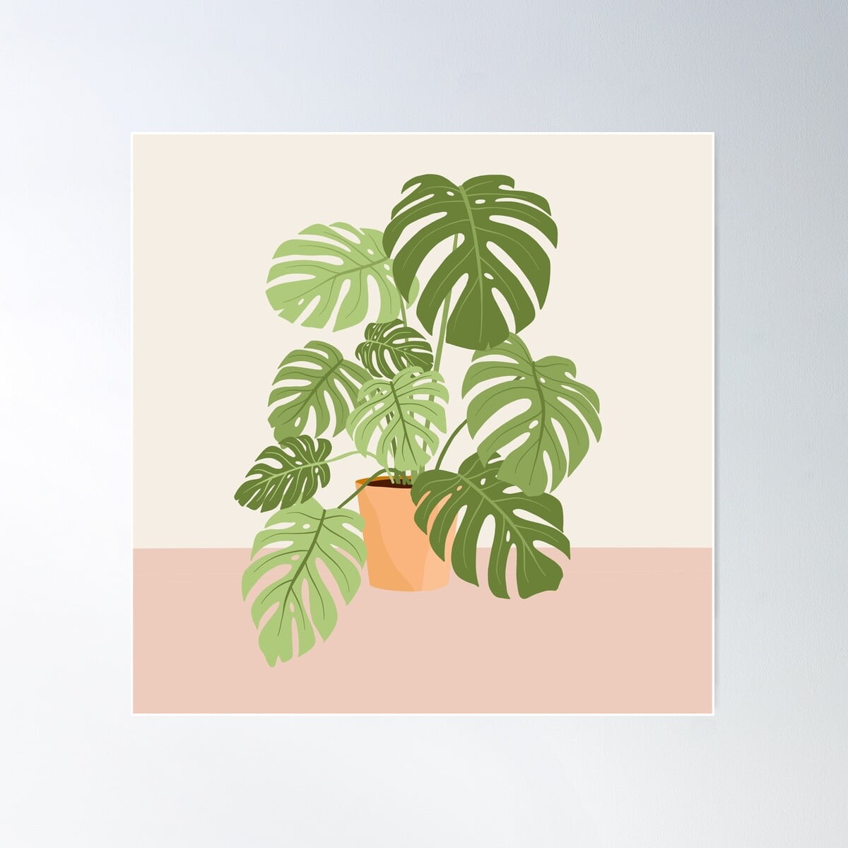 Beautiful Monstera House Plant Poster Wall Art, Modern Wall Decor For ...