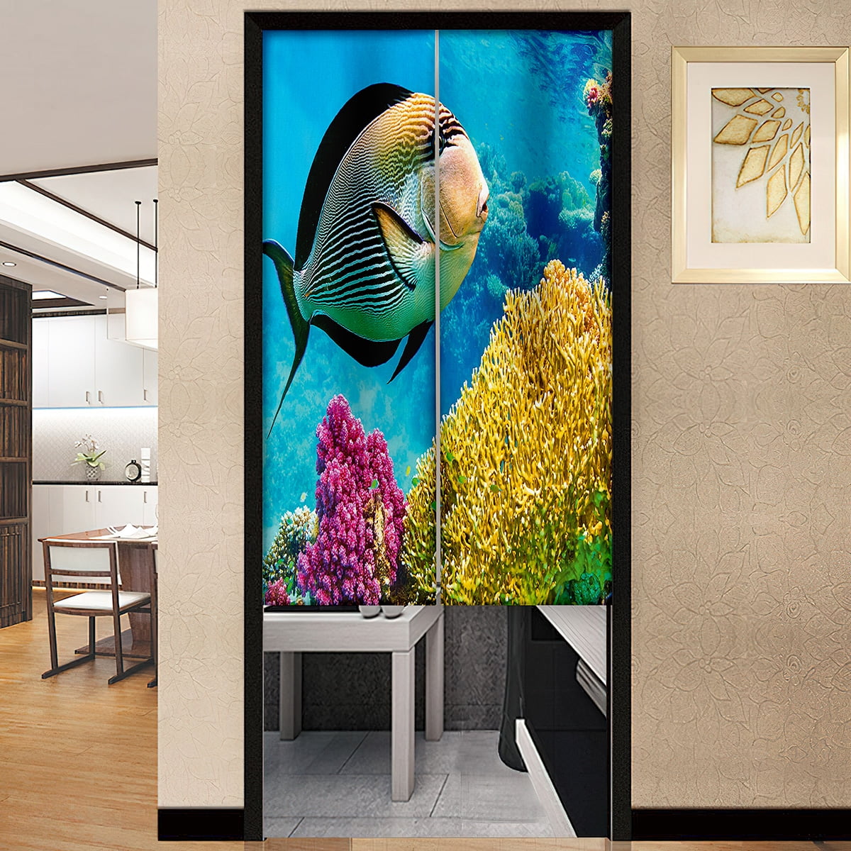 Beautiful Multicolor Fish Door Curtain Hotel Room Office Izakaya ...
