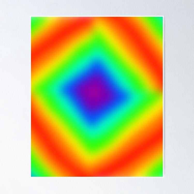 Beautiful Multicolor Rainbow Design- Unique Classy And Elegant Poster ...