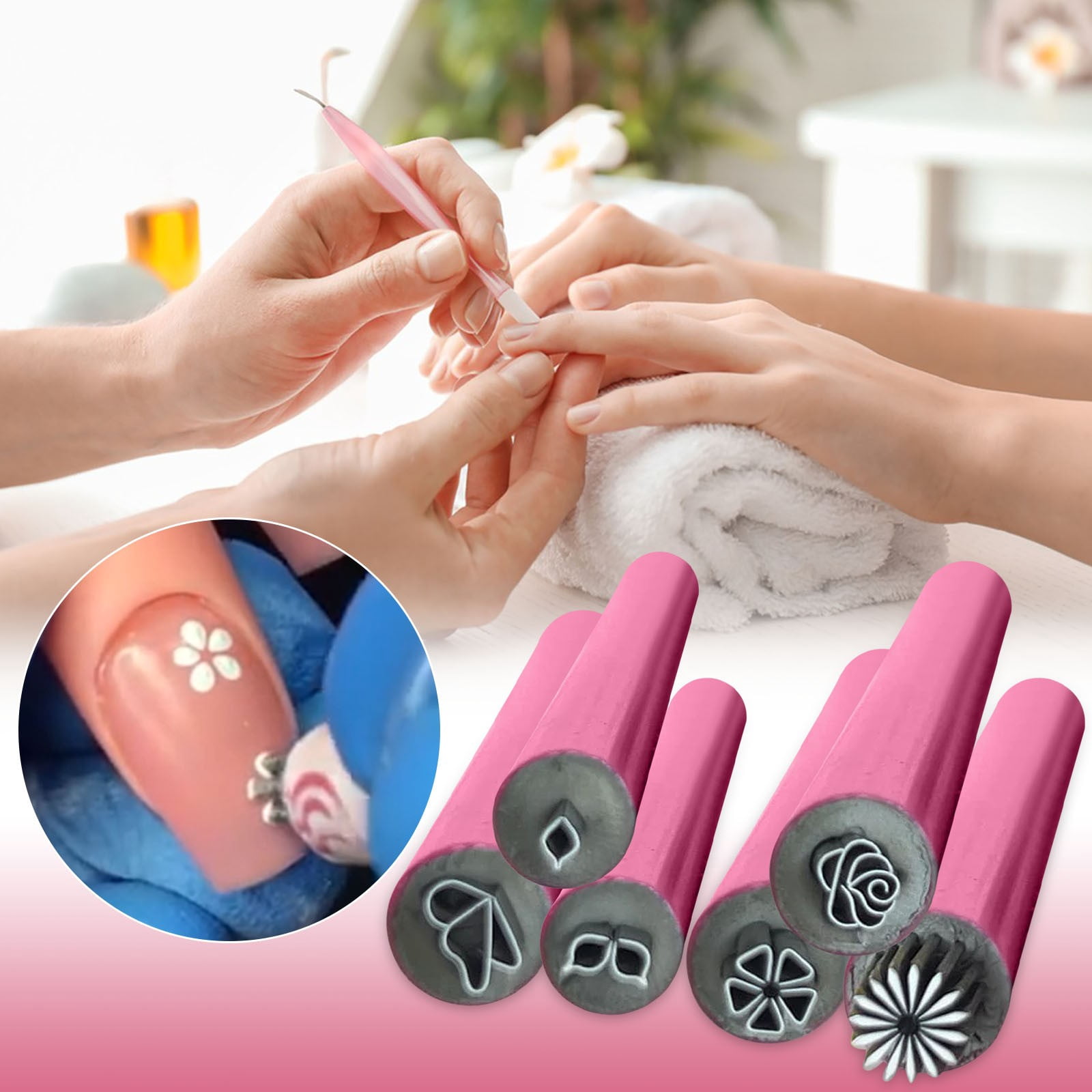 Beautiful Nail Art Stamper Kit - Easy and Fast DIY Nail Design Patterns ...