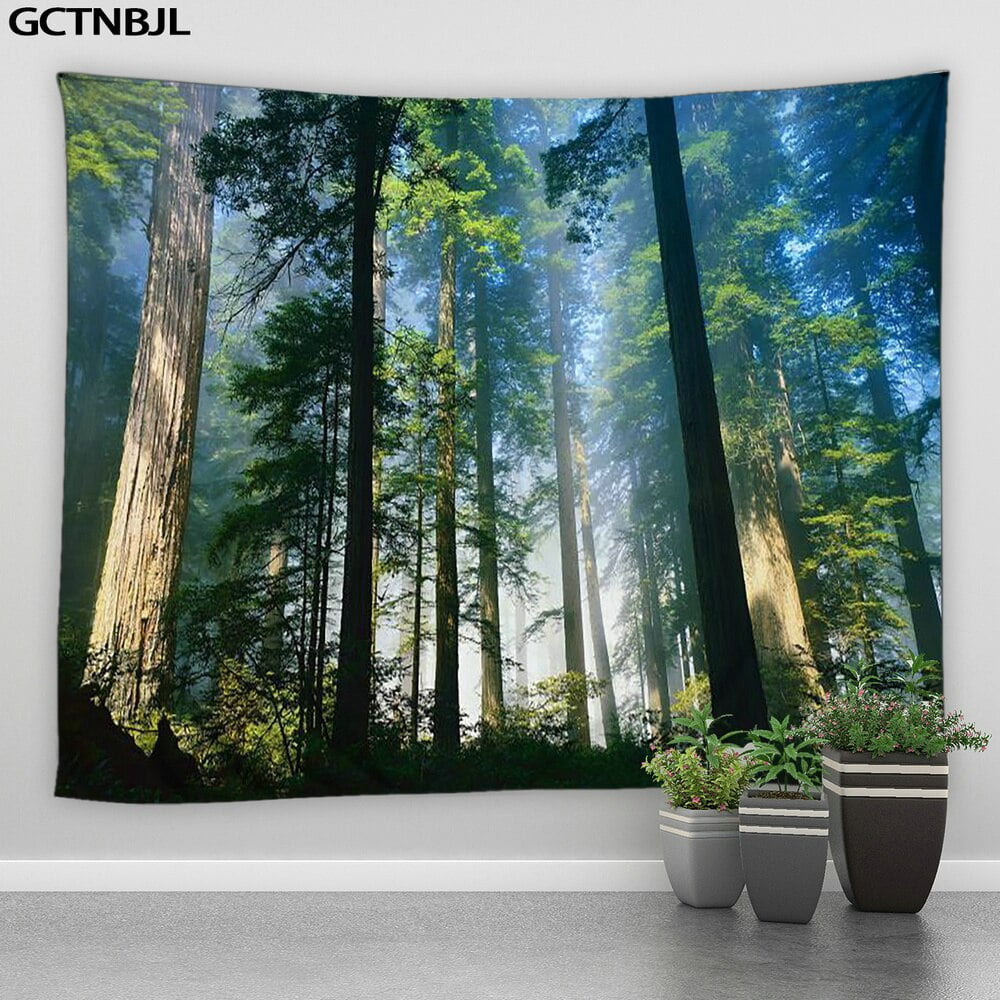 Beautiful Natural Forest Big Tapestry Autumn Landscape Hippie Wall ...