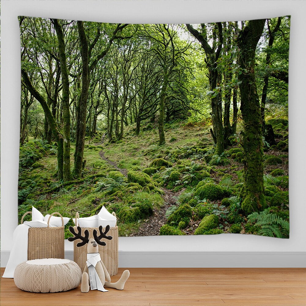 Beautiful Natural Forest Printed Large Wall Tapestry landscape Wall ...