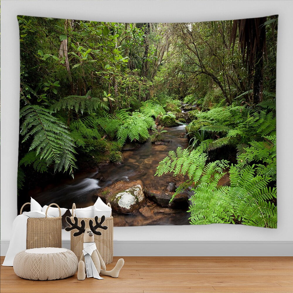 Beautiful Natural Forest Printed Large Wall Tapestry landscape Wall ...