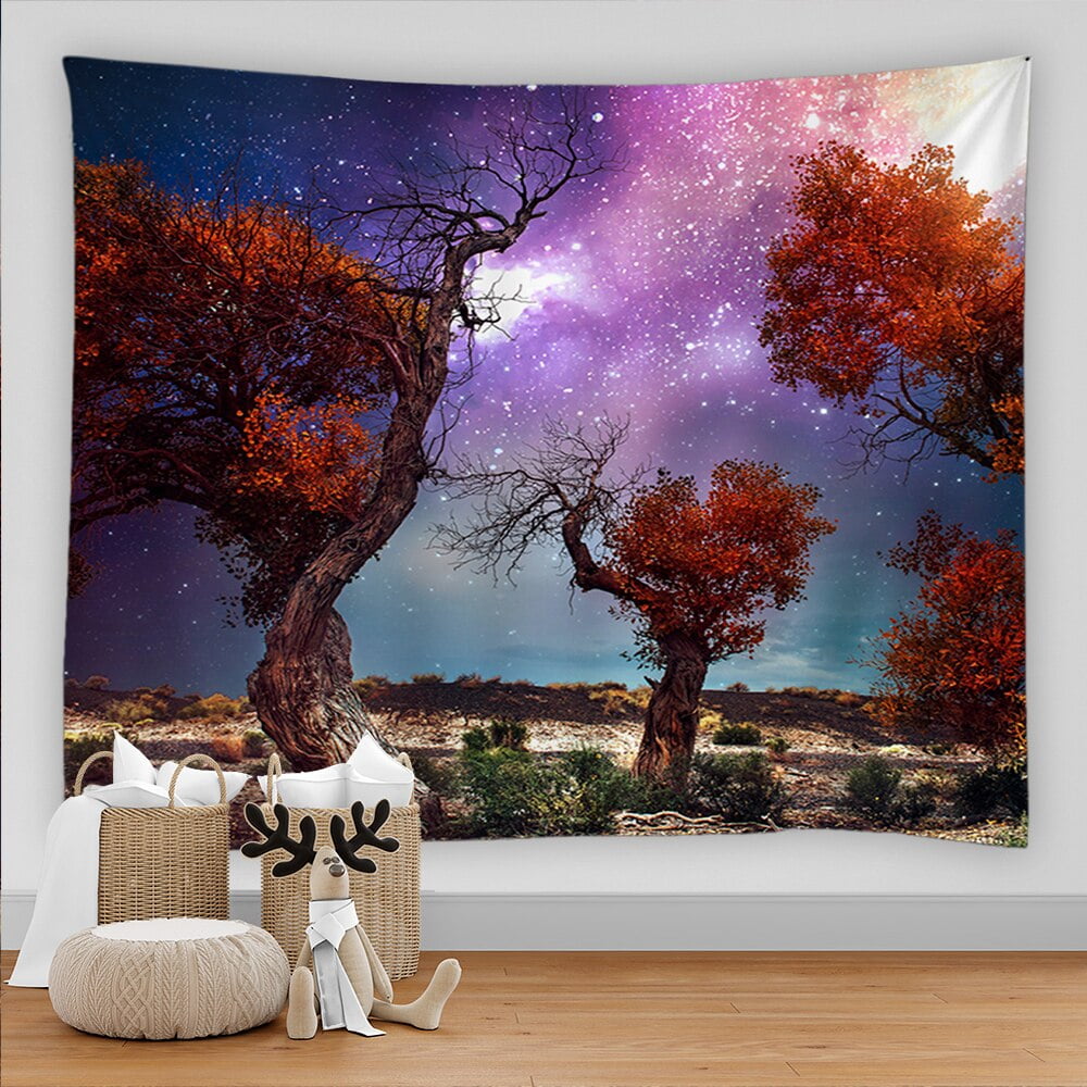 Beautiful Natural Forest Scenery Printed Large Wall Tapestry Hippie ...