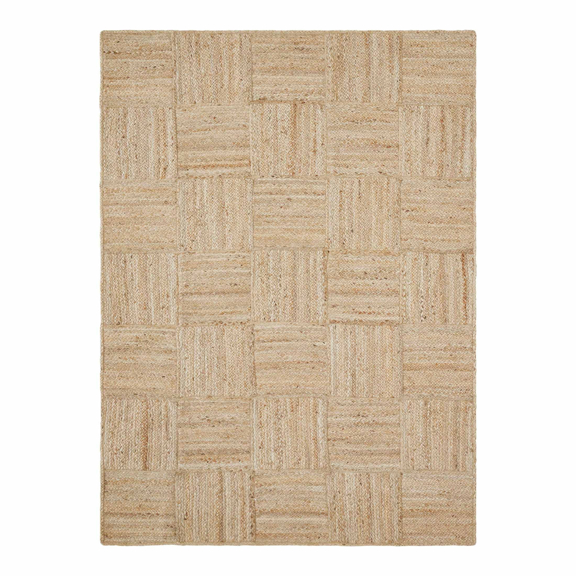 Beautiful Natural Jute Square Check Indoor Area Rug by Drew Barrymore ...