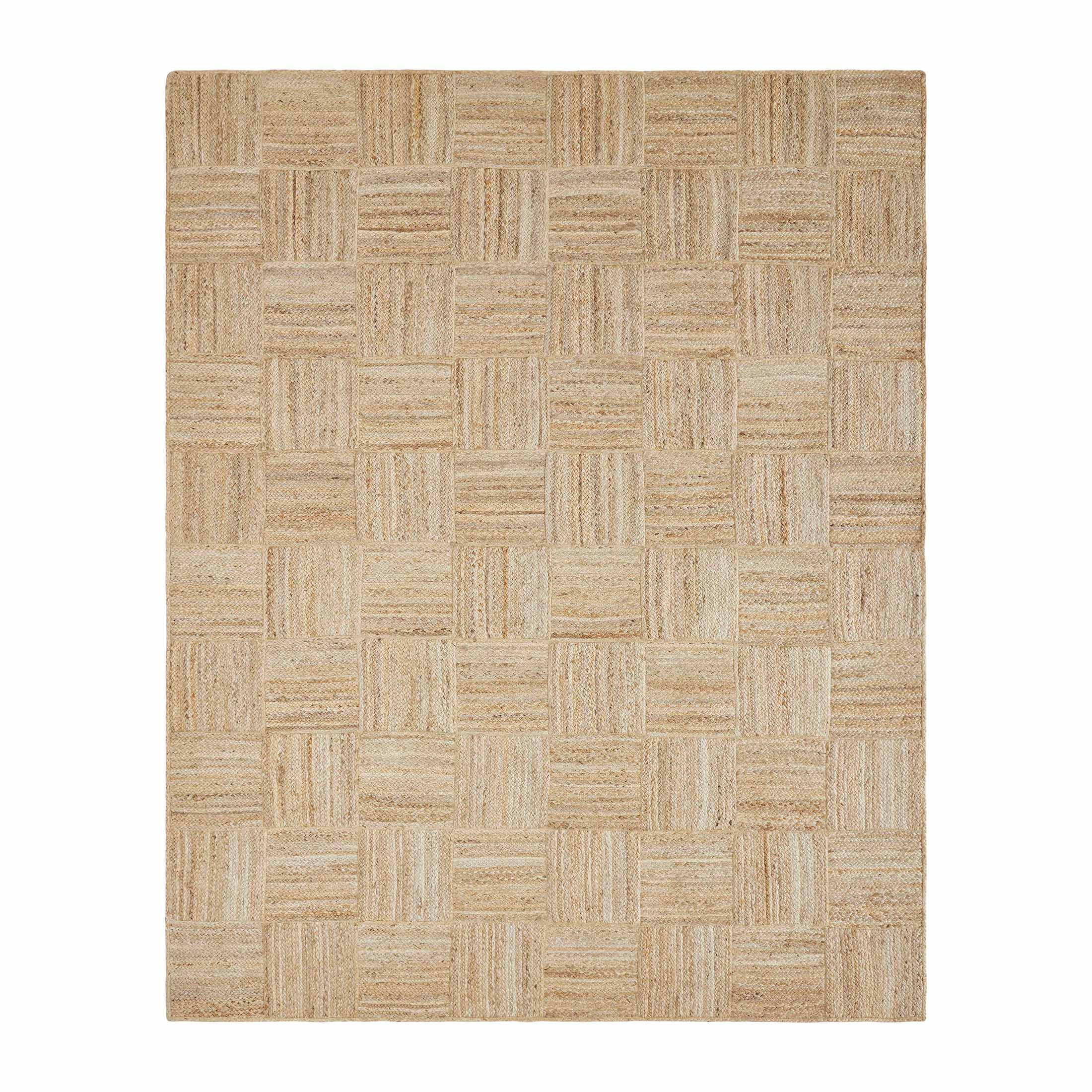Beautiful Natural Jute Square Check Indoor Area Rug by Drew Barrymore ...