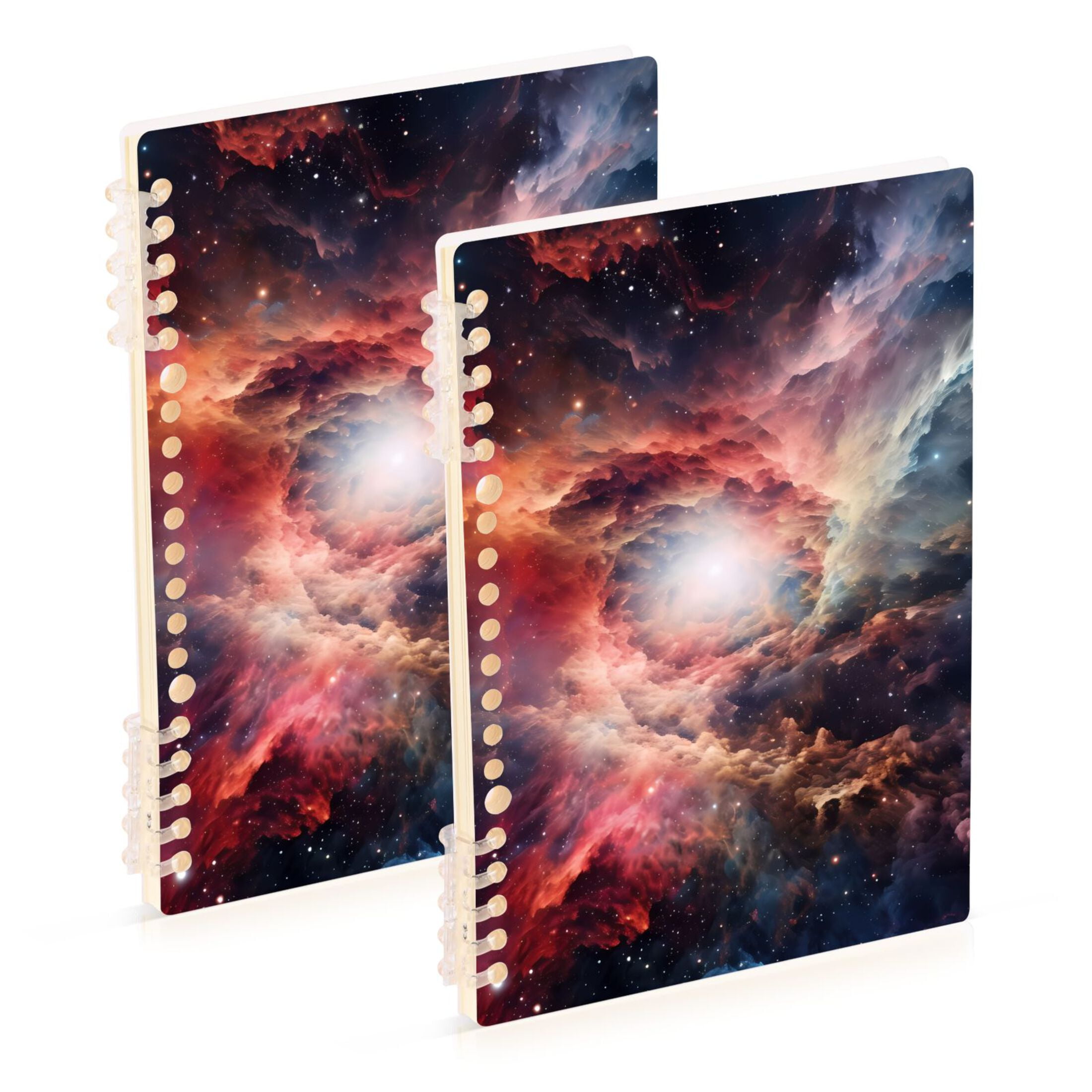 Beautiful Nebula in Space 2 Pcs Spiral Notebooks 60 Sheets 120 Pages A5 ...
