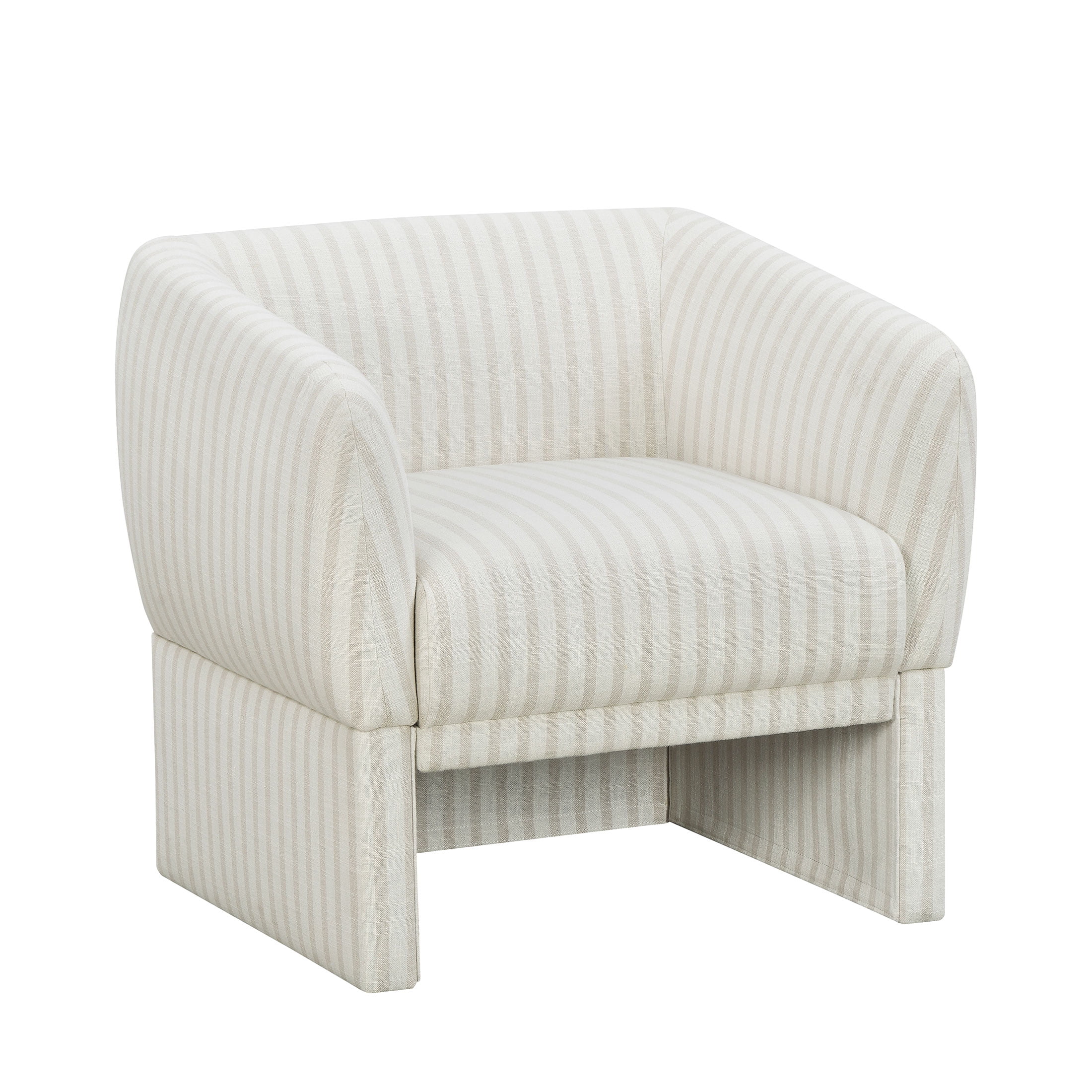 Beautiful Neutral Stripe Accent Chair - Walmart.com