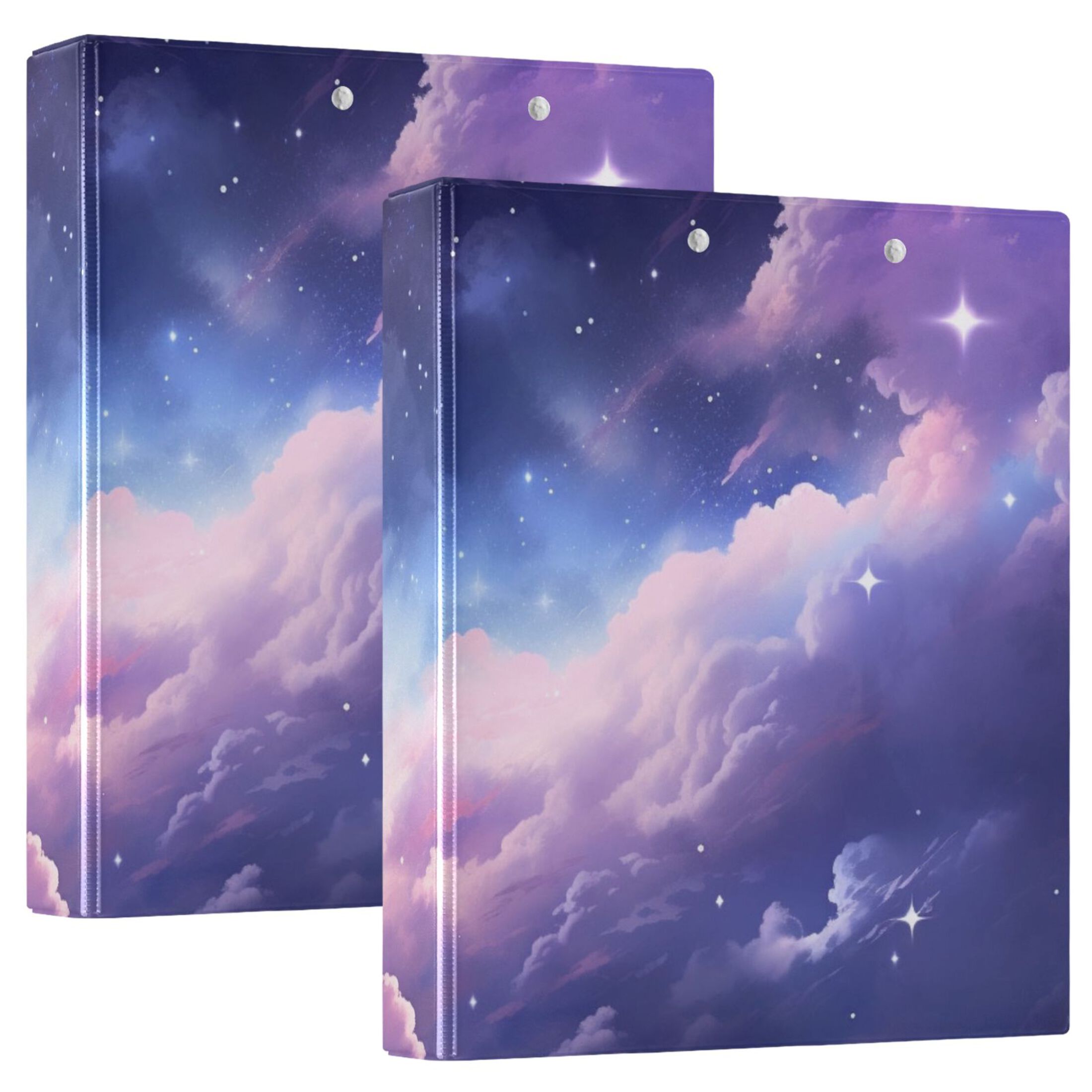 Beautiful Night Sky with Cloud 3 Ring Hardcover Binders 1.5" Round ...