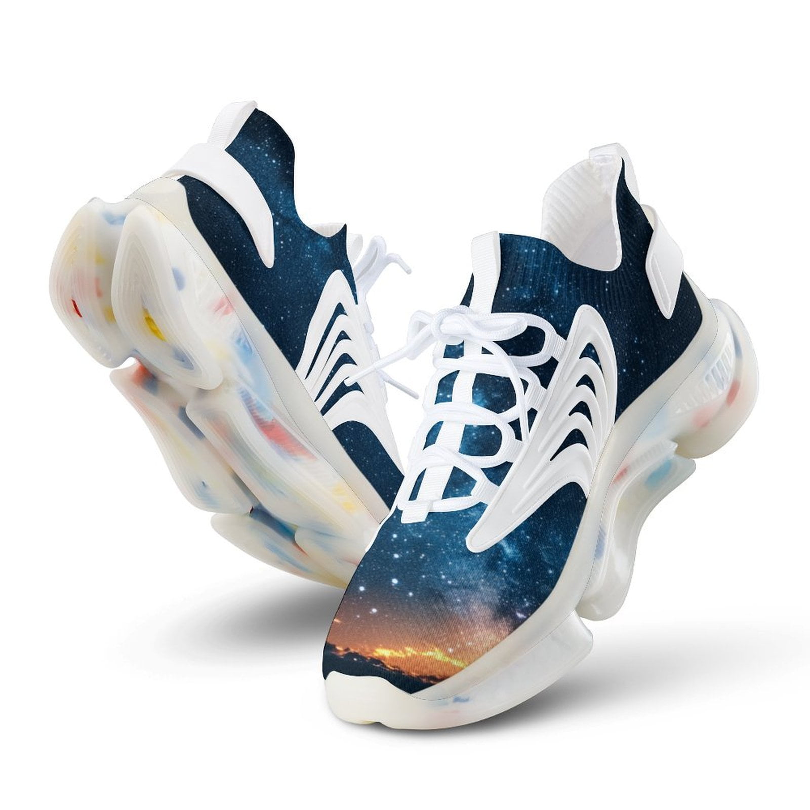 Beautiful Northern Lights Walking Shoes for Men Woman Lightweight ...