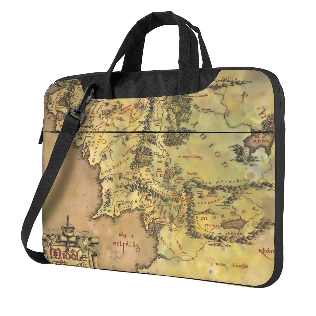 Beautiful Old Map Handbag Laptop Bag Retro Portable Briefcase Bag 13 14 ...
