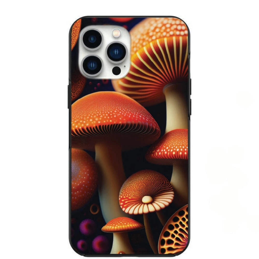 Beautiful Orange Mushrooms in the Forest Themed Phone Case for 17 16 15 ...