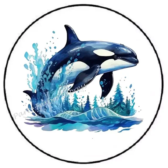 Beautiful Orca Whale Stickers Party Favors Phone Decal Water Bottle ...