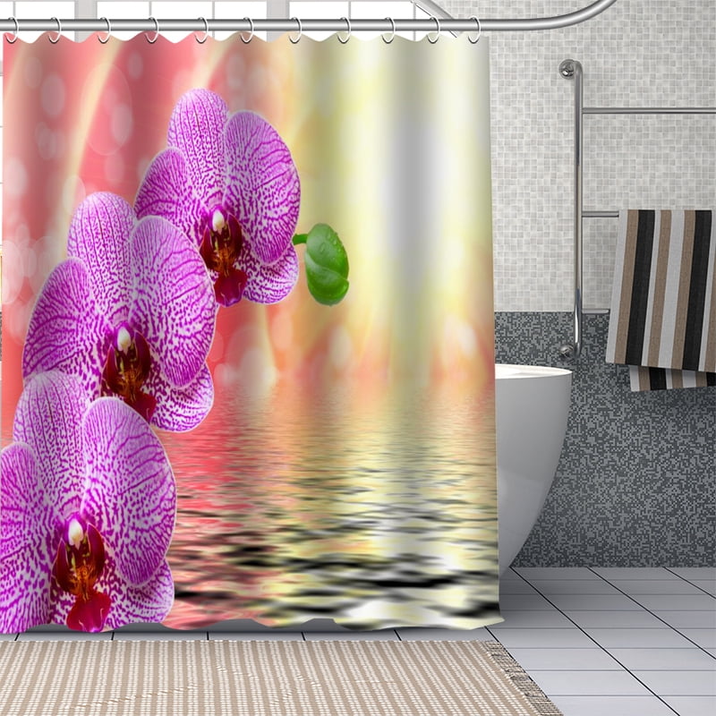 Beautiful Orchid Shower Curtains Bathroom Curtain Fabric Washable ...