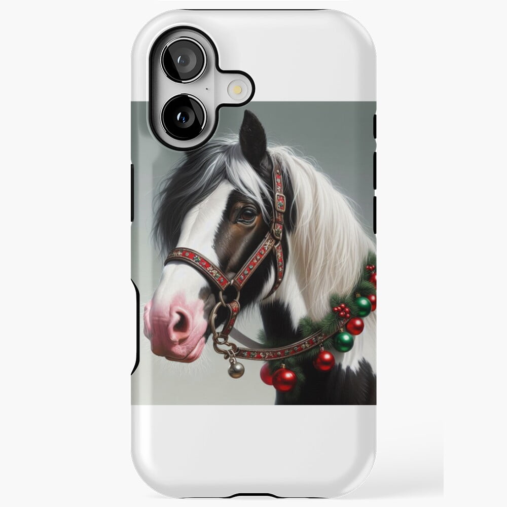 Beautiful Paint Horse Holiday Tack Phone Case 17 16 15 14 13 12 11 Pro ...