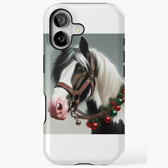 Beautiful Paint Horse Holiday Tack Phone Case 17 16 15 14 13 12 11 Pro ...